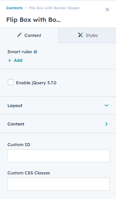 Flip Box with Border Shape