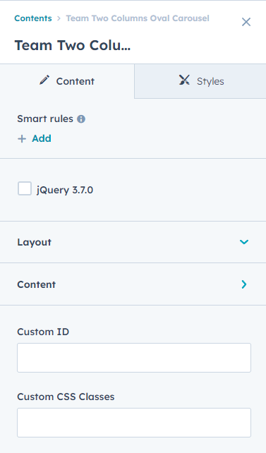 Team Two Columns Oval Carousel